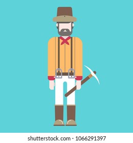 Coal Miner Vector Illustration Symbol Object Stock Vector (Royalty Free ...