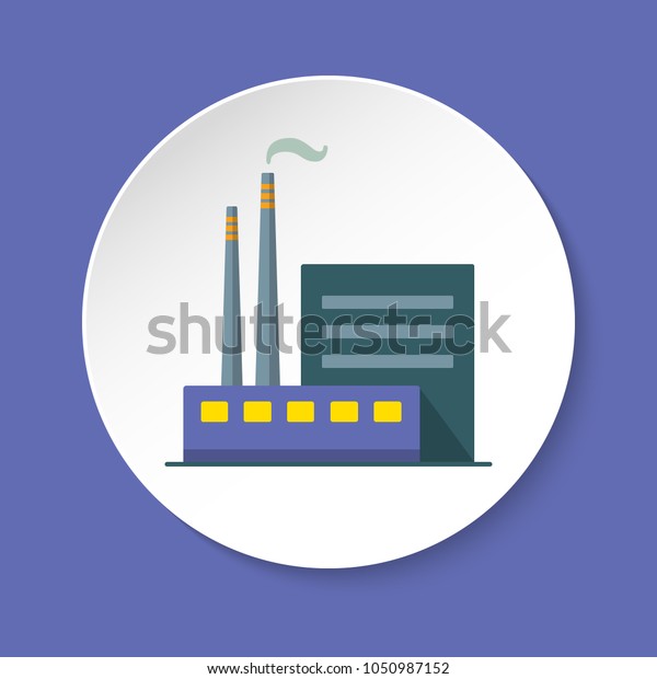 Coal Power Plant Icon Flat Style Stock Vector (Royalty Free) 1050987152 ...