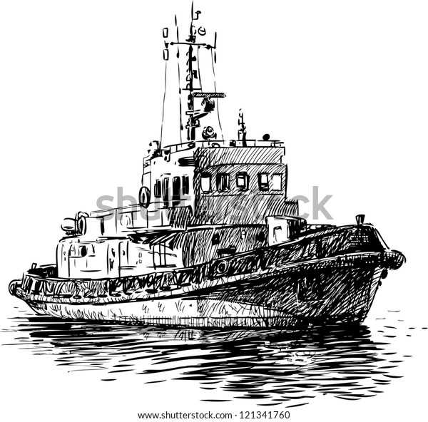 Coast Guard Boat Stock Vector (Royalty Free) 121341760