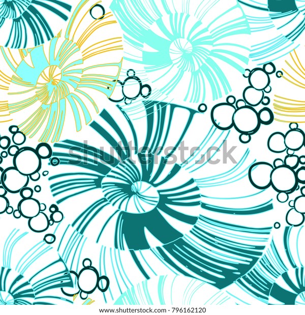 Coastal Sea Shell Curl Mollusk Spiral Stock Vector (Royalty Free ...