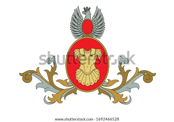 Coat Arms Crest Heraldic Medieval Knight Stock Vector (Royalty Free ...