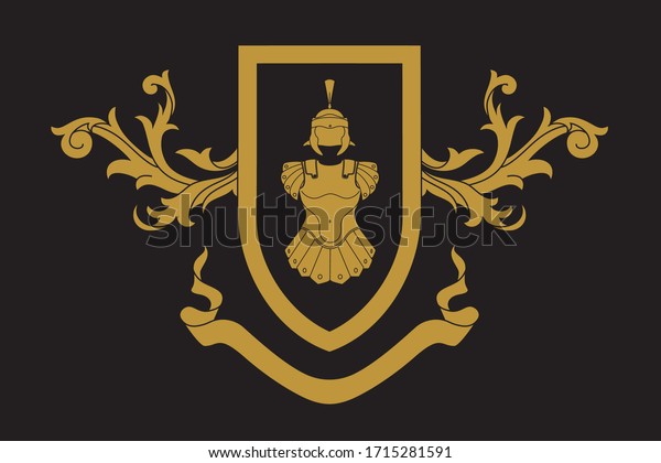 Coat Arms Crest Heraldic Medieval Knight: เวกเตอร์สต็อก (ปลอดค่า ...