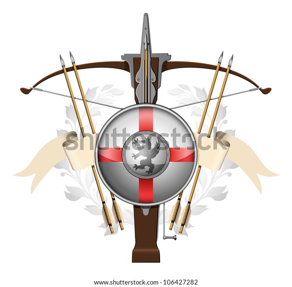 Coat Arms Crossbow Stock Vector (Royalty Free) 106427282