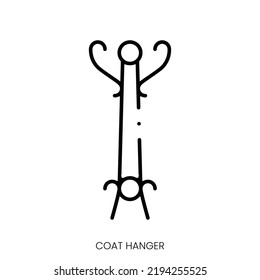 Coat Hanger Icon Linear Style Sign Stock Vector (Royalty Free ...