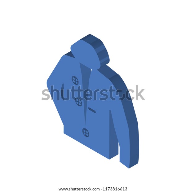 Coat Isometric Left Top View 3d Stock Vector (Royalty Free) 1173816613 ...