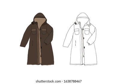 12,935 Long jacket Stock Vectors, Images & Vector Art | Shutterstock