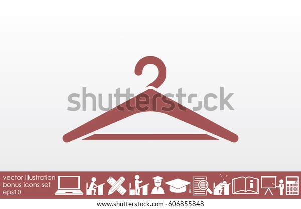 Coat Rack Symbol Hanger Icon Vector Stock Vector (Royalty Free ...