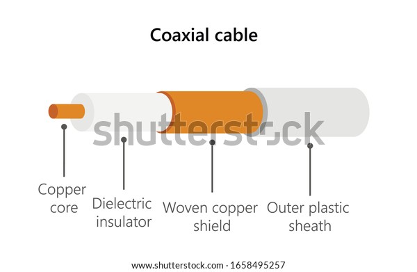 Coaxial Cable Cutaway Vector Illustration: vetor stock (livre de ...