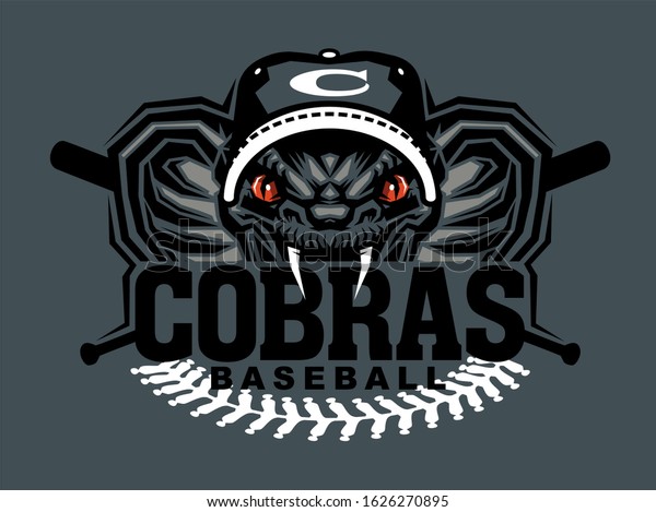 Cobras Baseball Team Design Half Mascot Stock Vector (Royalty Free ...