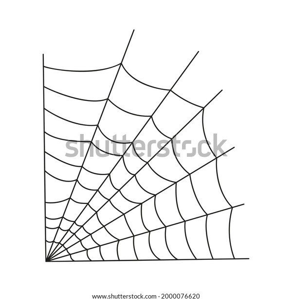Cobweb Corner Isolated On White Background Stock Vector (Royalty Free ...