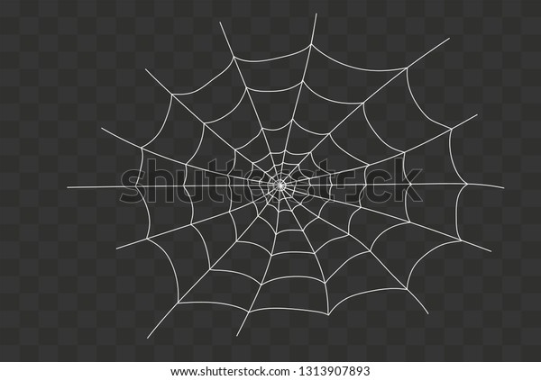 Cobweb Isolated On White Transparent Background Stock Vector (Royalty ...