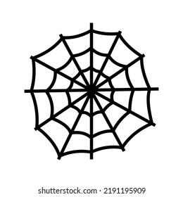 Cobweb Silhouette Isolated On White Background Stock Vector (Royalty ...