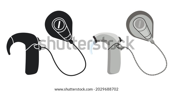 Cochlear Implant Vector Illustration Hearing Therapy Stock Vector ...