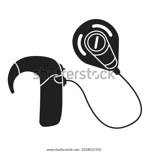 Cochlear Implant Vector Illustration Neuroprosthetics Simple Stock ...