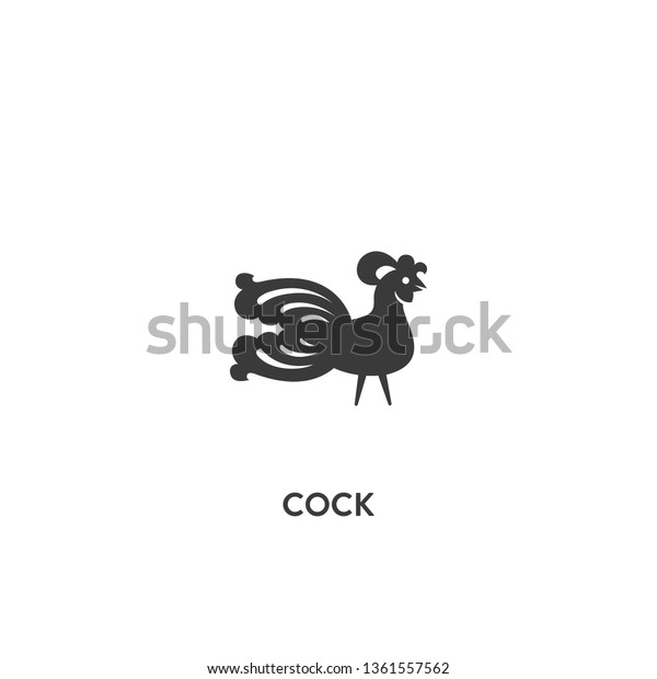 Cock Icon Vector Cock Sign On Stock Vector (Royalty Free) 1361557562 ...