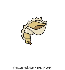 Cockleshell Illustration Vector Geometric Drawing Shell Stock Vector ...