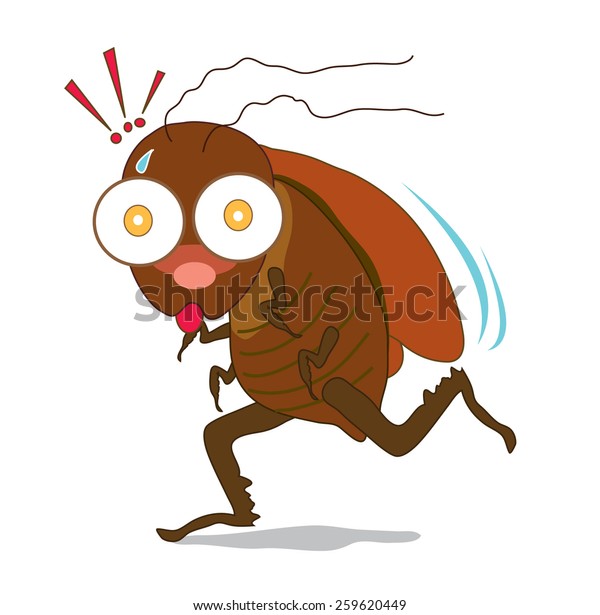Cockroach Stop Cartoon Cute Funny Design Stock Vector (Royalty Free ...