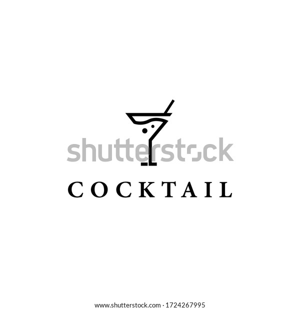 Cocktail Logo Design Vector Template Stock Vector (Royalty Free ...