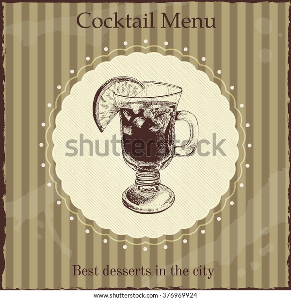 Cocktail Menu Cover Template Stock Vector (Royalty Free) 376969924 ...