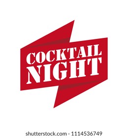 Cocktail Night Sign Stock Vector (Royalty Free) 1114536749 | Shutterstock
