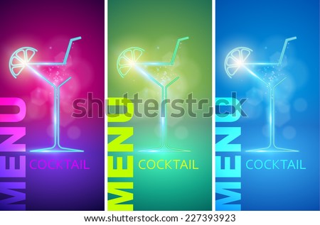 Cocktail Party Design Menu Background Stock Vector (Royalty Free ...