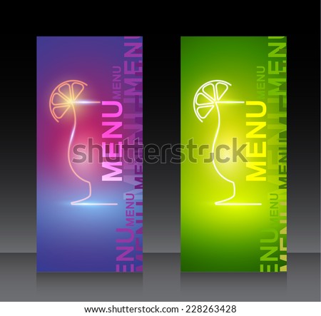 Cocktail Party Design Menu Background Stock Vector (Royalty Free ...