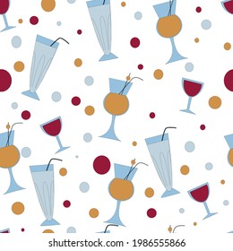 Cocktail Pattern Seamless Made Vector Graphics Stock Vector (Royalty ...
