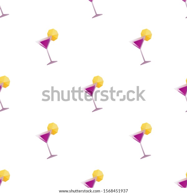 Cocktail Triangle Shape Seamless Pattern Backgrounds Stock Vector ...