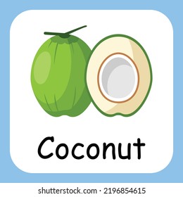 Coconut Clip Art Text Flat Design Stock Vector (Royalty Free ...