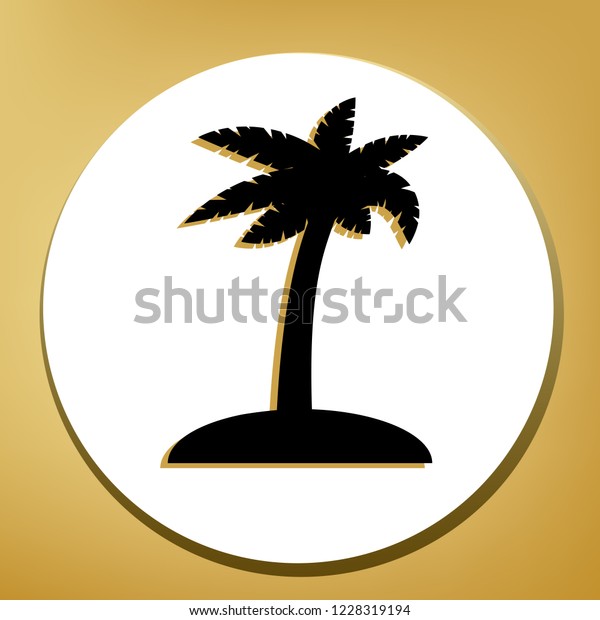 Coconut Palm Tree Sign Vector Black Stock Vector (Royalty Free ...