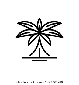 Coconut Tree Line Art Vector Logo Stock Vector (Royalty Free ...