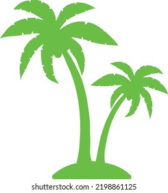 Coconut Tree Vector On White Background Stock Vector (Royalty Free ...