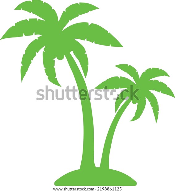 Coconut Tree Vector On White Background Stock Vector (Royalty Free ...