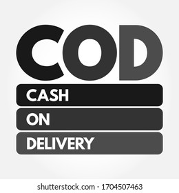 Cod Cash On Delivery Acronym Business Stock Vector (Royalty Free ...