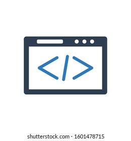 Code Development Icon Vector Symbol Stock Vector (Royalty Free ...
