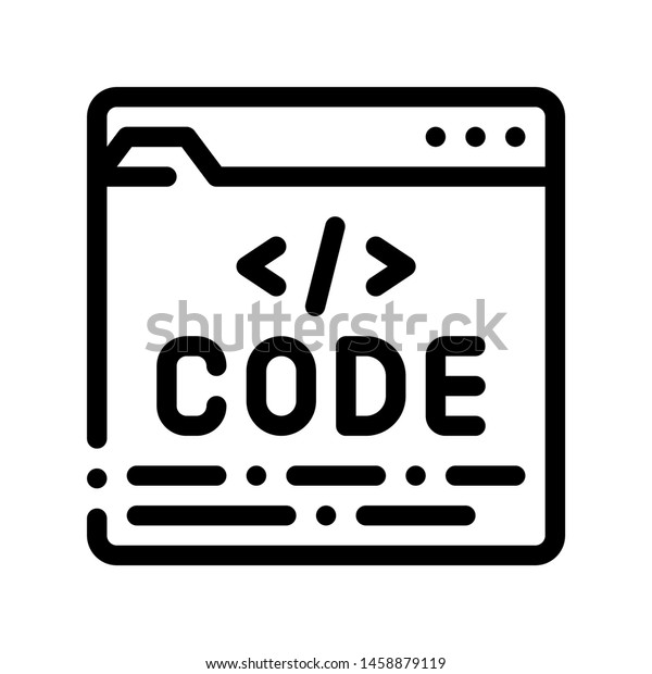 Code File Computer System Vector Thin Stock Vector (Royalty Free ... Code File Computer System Vector Thin Stock Vector (Royalty Free ...