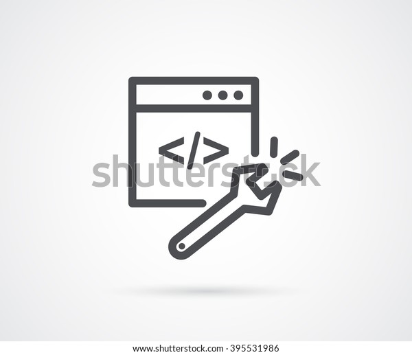 Code Repair Icon Repair Symbol Icon Stock Vector (Royalty Free ...
