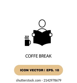 Coffe Break Icons Symbol Vector Elements Stock Vector (Royalty Free ...