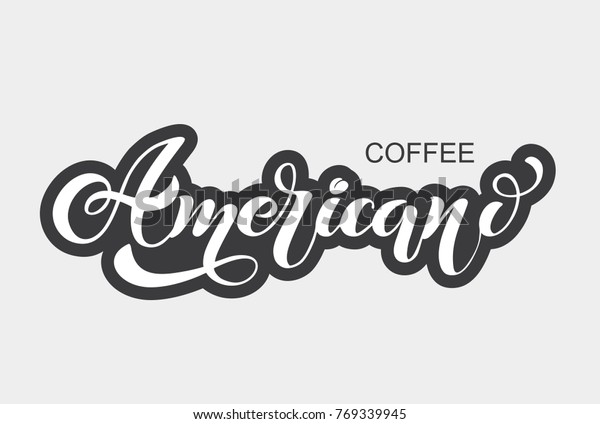 Coffee Americano Logo Types Coffee Handwritten Stock Vector (Royalty ...