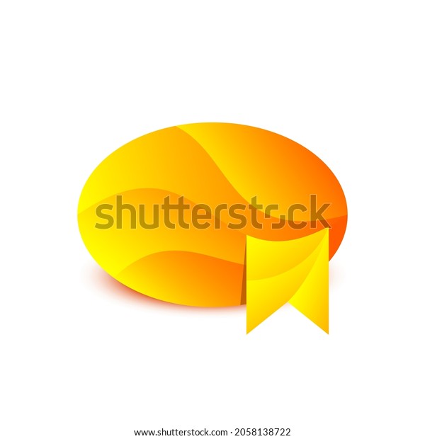 Coffee Bean Bookmark Logo Concept Gradient Stock Vector (Royalty Free ...