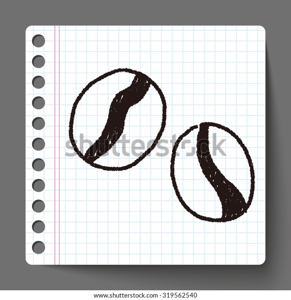 Coffee Bean Doodle Drawing Stock Vector (Royalty Free) 319562540 ...