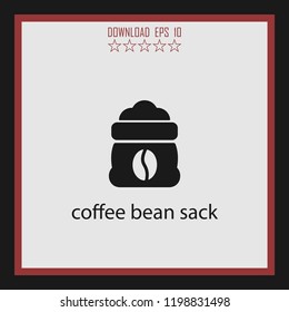 Coffee Bean Sack Vector Icon Stock Vector (Royalty Free) 1198831498 ...