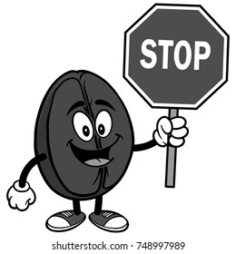 Coffee Bean Stop Sign Illustration Stock Vector (Royalty Free ...