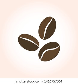 Coffee Beans On Beige Gradient Background Stock Vector (Royalty Free ...