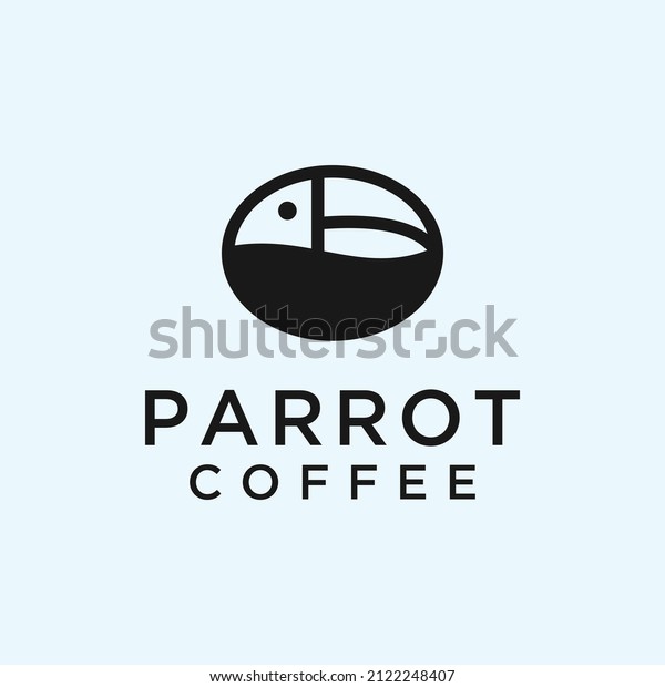 Coffee Bird Logo Design Combination Coffee Stock Vector (Royalty Free ...