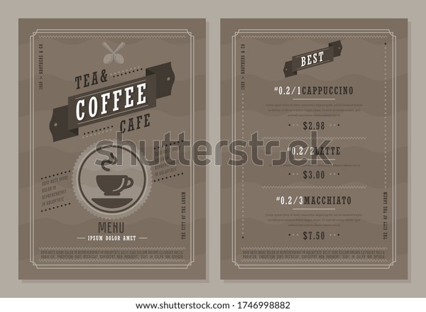 Coffee Board Menu Design Drink Menu Stock Vector (Royalty Free ...