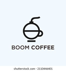 Coffee Bomb Logo Design Coffee Cup Stock Vector (Royalty Free ...