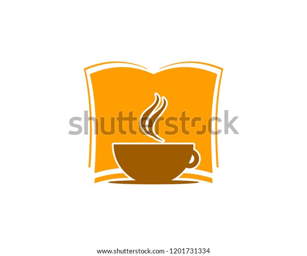 Coffee Book Icon Logo Design Element Stock Vector (Royalty Free) 1201731334