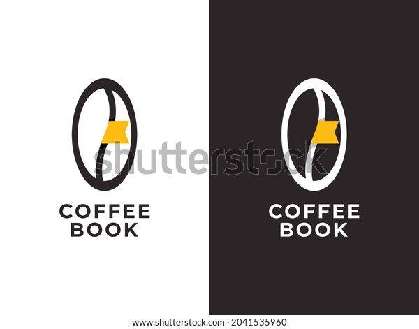 Coffee Book Logo Design Concept Stock Vector (Royalty Free) 2041535960 ...
