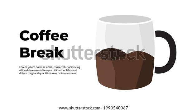 Coffee Break Infographic 3d Abstract Cup Stock Vector (Royalty Free ...
